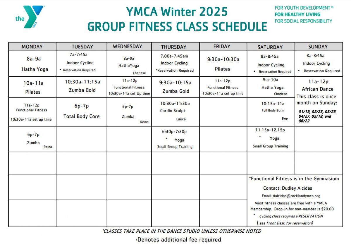 Group Fitness Classes - Rockland County YMCA